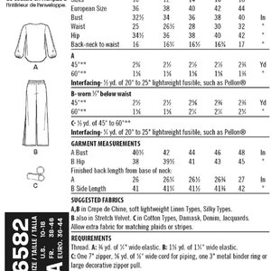 New Look 6582 Sewing Pattern for Misses Pants Top and Clutch Sz 10-18 ...