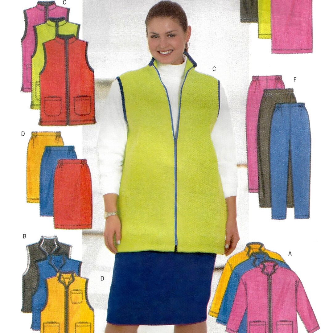 Butterick 5768 Sewing Pattern Womens Fast and Easy Plus Size Jacket ...