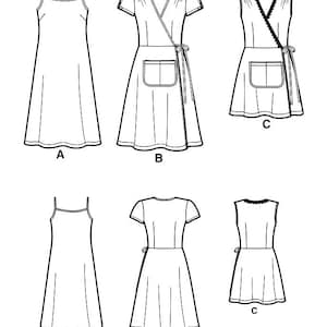 Simplicity 8186 Sewing Pattern for Misses Dottie Angel Frock Wrap and ...