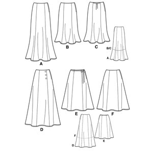 Simplicity 5914 Sewing Pattern Misses Contour Waist Skirts in Two ...