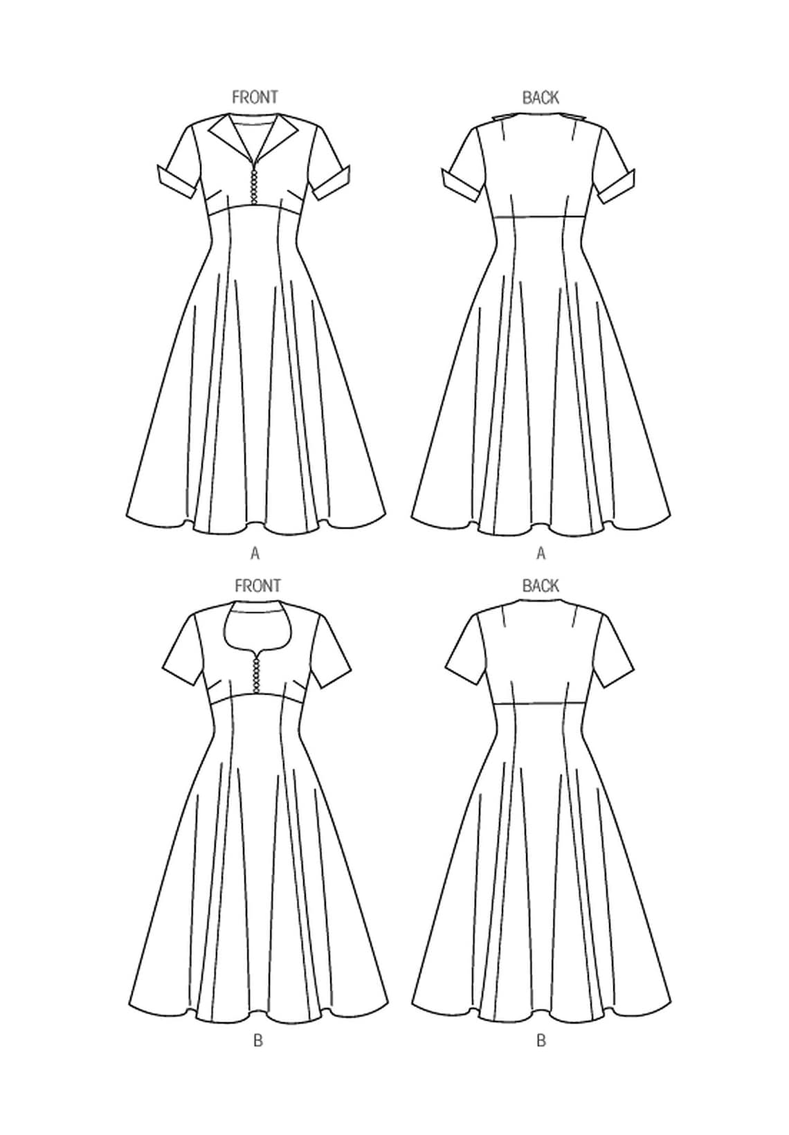 Butterick B6018 Sewing Pattern Misses Retro '52 Fit and - Etsy