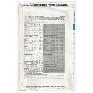 Butterick 6261 Sewing Pattern Misses Vintage 80s Tunic Top Skirt and ...