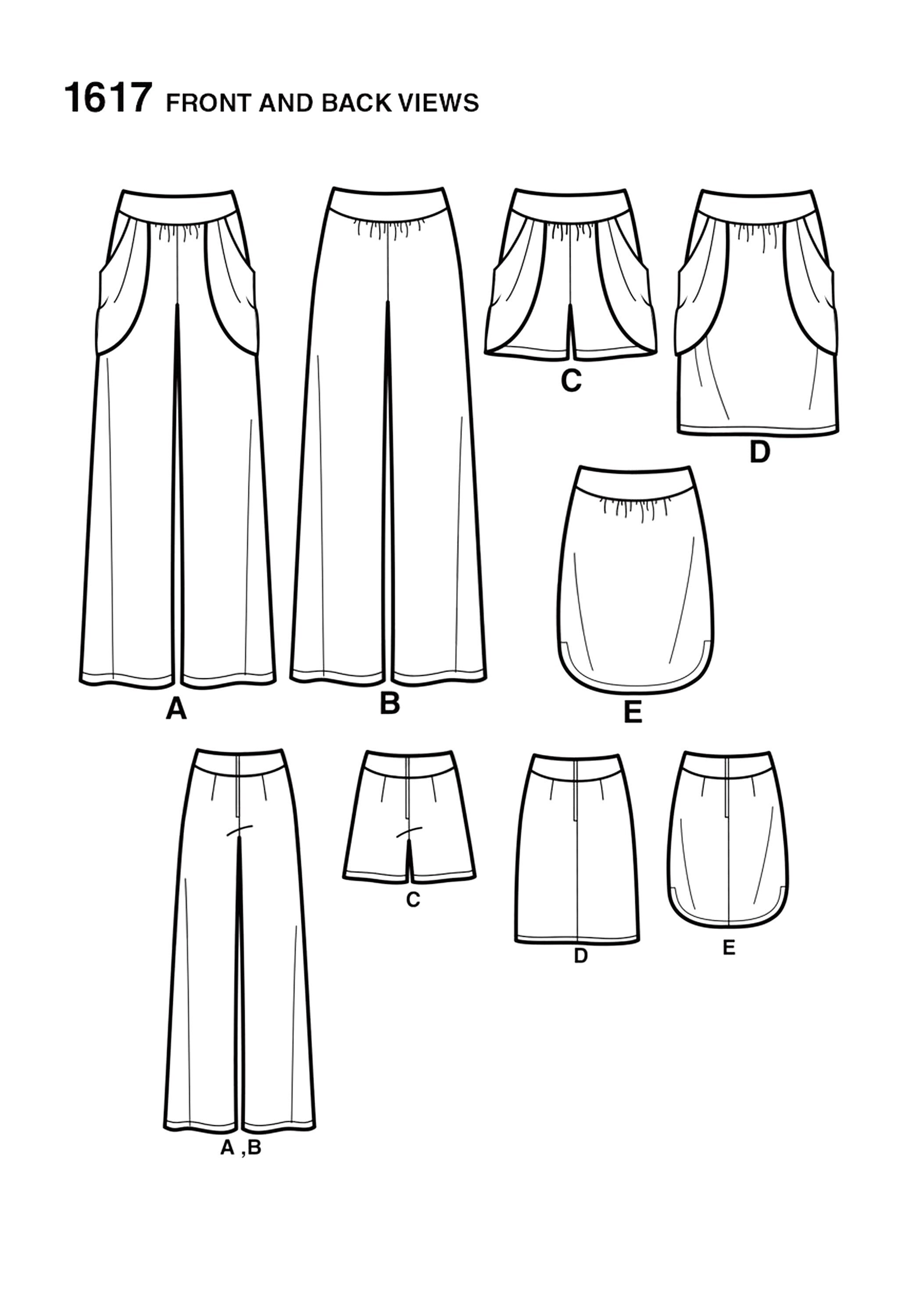 Simplicity 1617 Sewing Pattern Misses Easy to Sew Skirt in Two Lengths ...