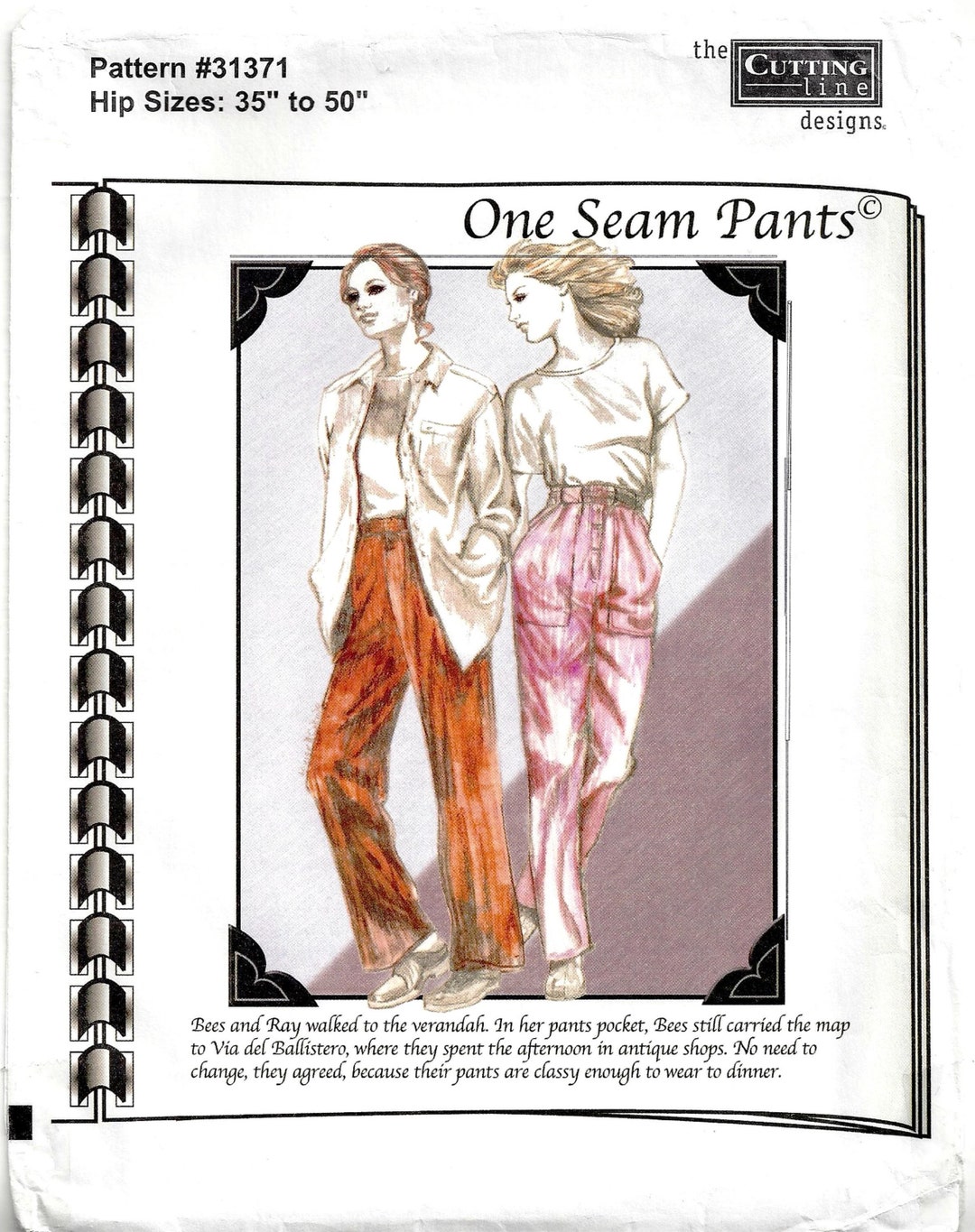 The Cutting Line Designs 31371 Sewing Pattern for One Seam Pants for ...