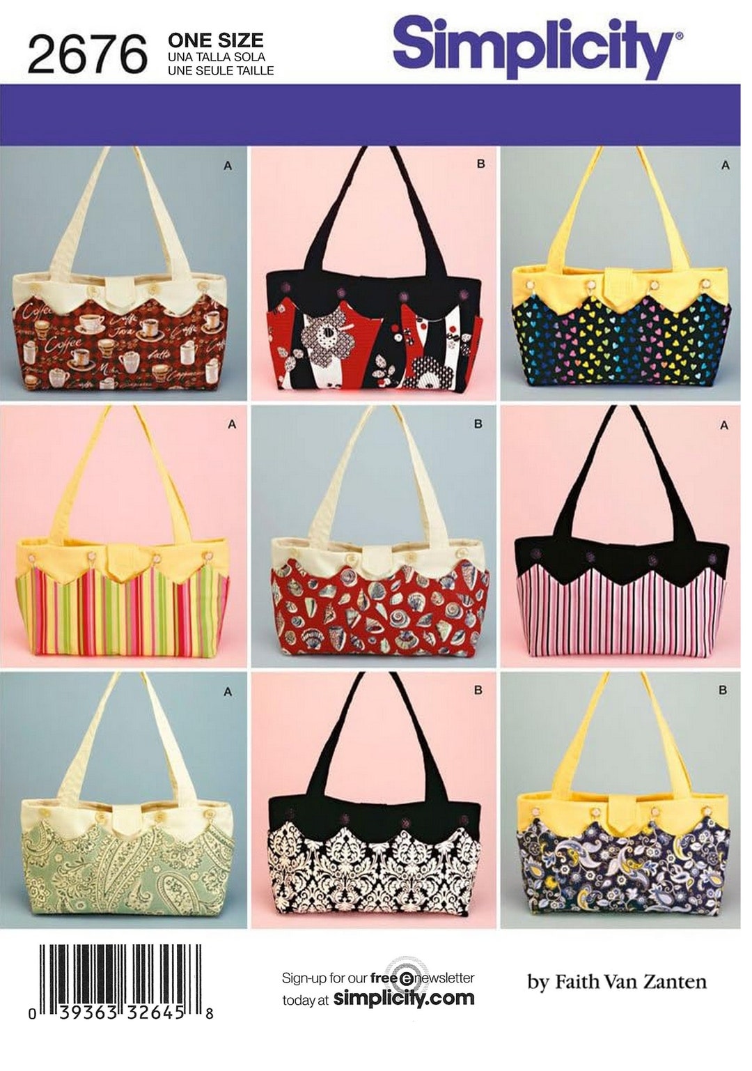 Simplicity 2676 Sewing Pattern for Bags With Interchangeable Covers ...