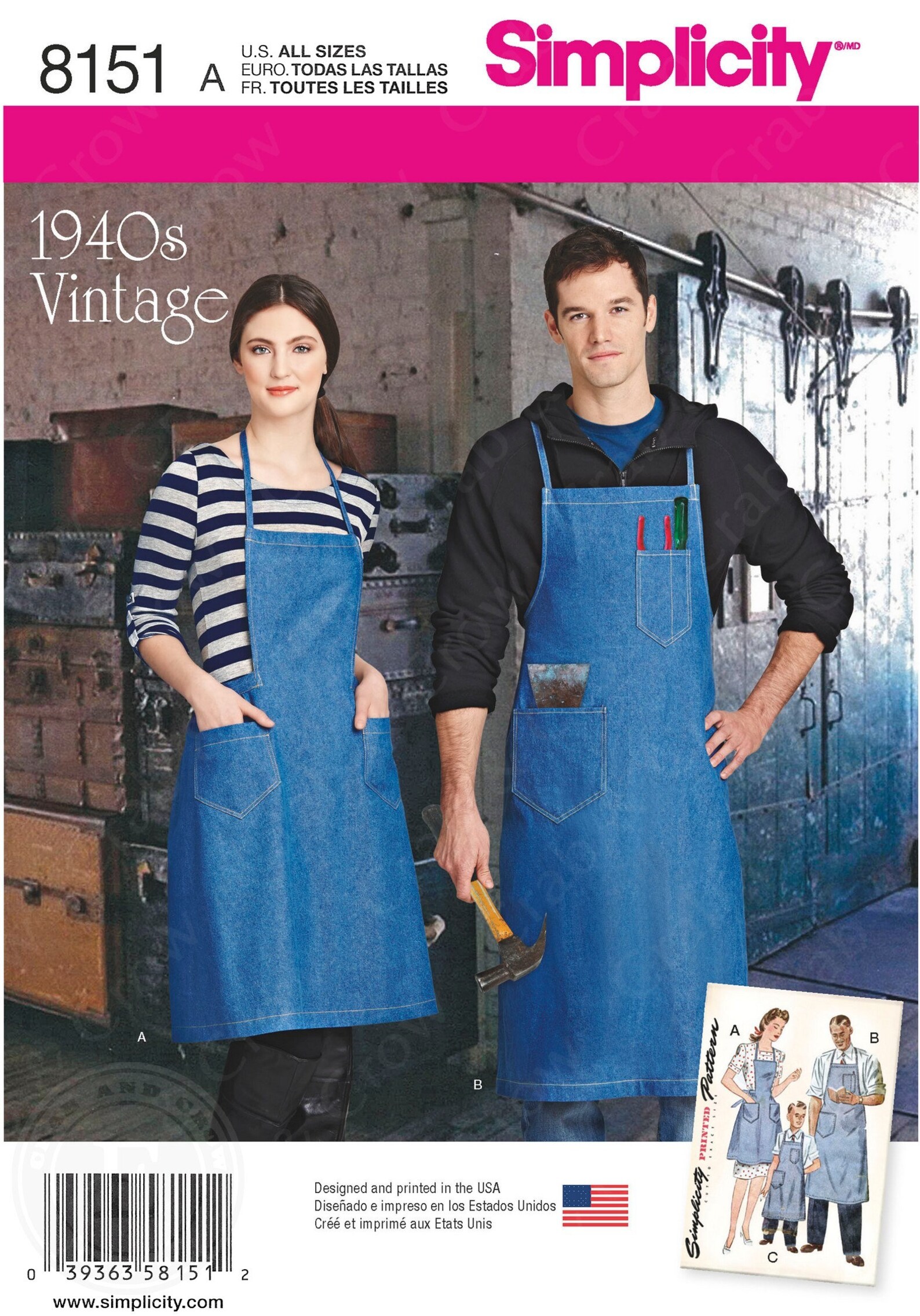 Simplicity 8151 Sewing Pattern for Misses and Mens Boys and - Etsy