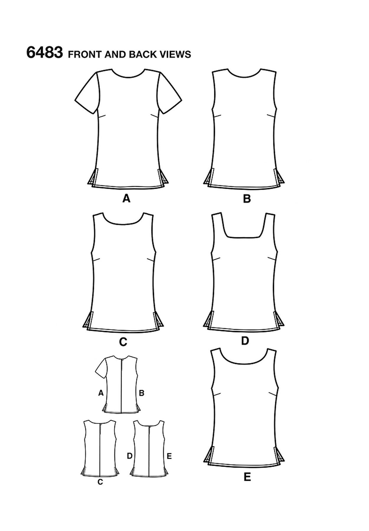 New Look 6483 Sewing Pattern for Misses Easy to Sew Set of One Hour ...