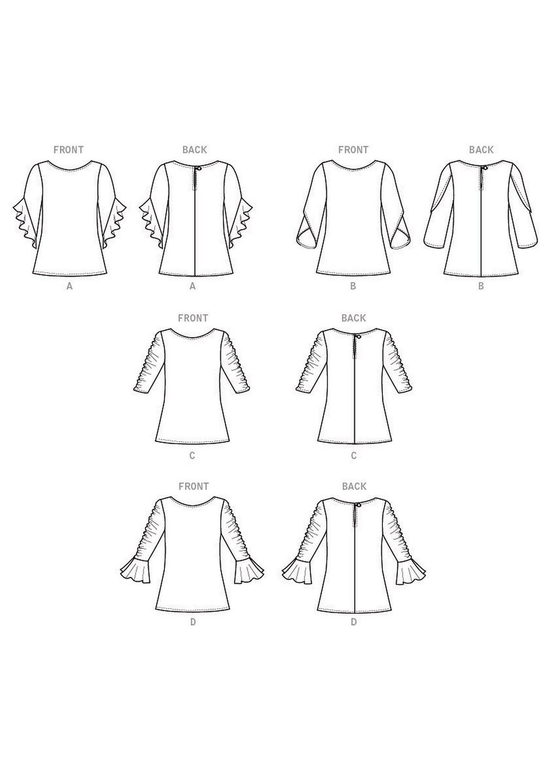 Butterick B6687 Sewing Pattern Misses Semi Fitted Top With - Etsy