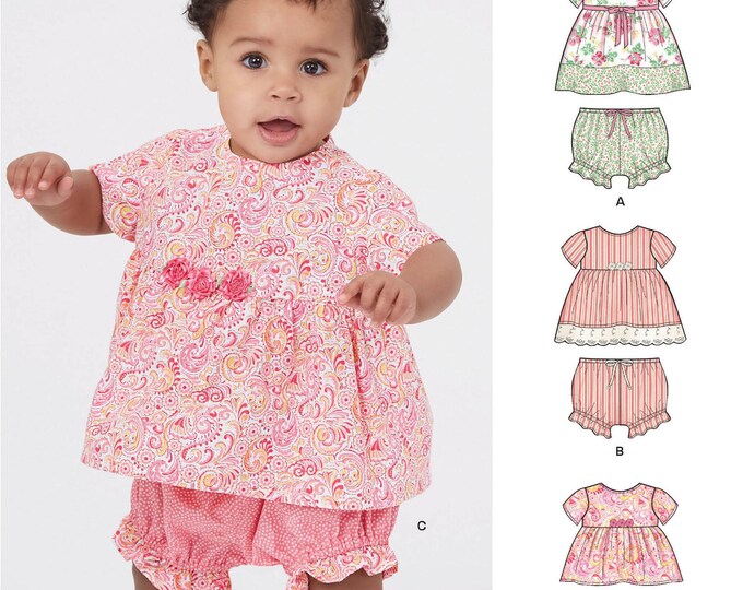 Mccalls 7367 Sewing Pattern for Infants Layette Package Knit Playsuit T ...