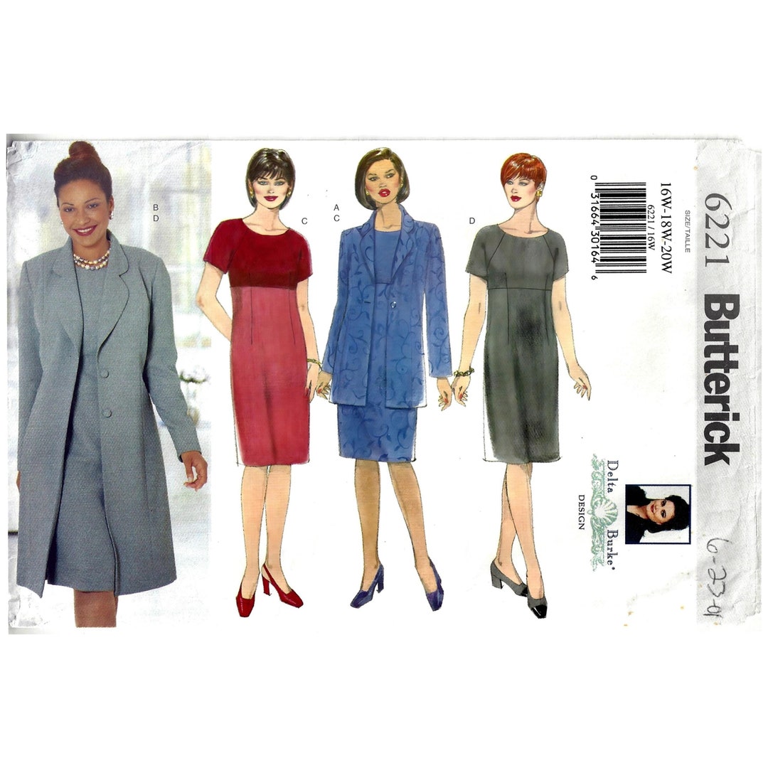 Butterick 6221 Sewing Pattern Womens Lined A-line Jacket and Raised ...