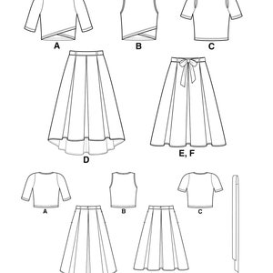 Simplicity 8609 Sewing Pattern Misses Skirt in Two Lengths and Knit ...