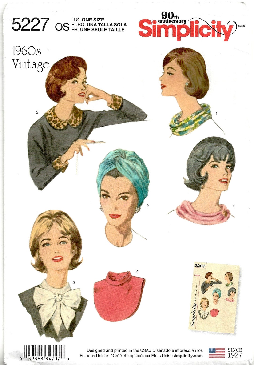 Simplicity 5227 Sewing Pattern Misses Vintage 60s Reproduction Ring ...