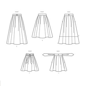 Simplicity S9711 Sewing Pattern Misses Pleated Skirt in Three Lengths ...