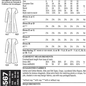 New Look 6567 Sewing Pattern for Misses Dress With Neckline and Sleeve ...