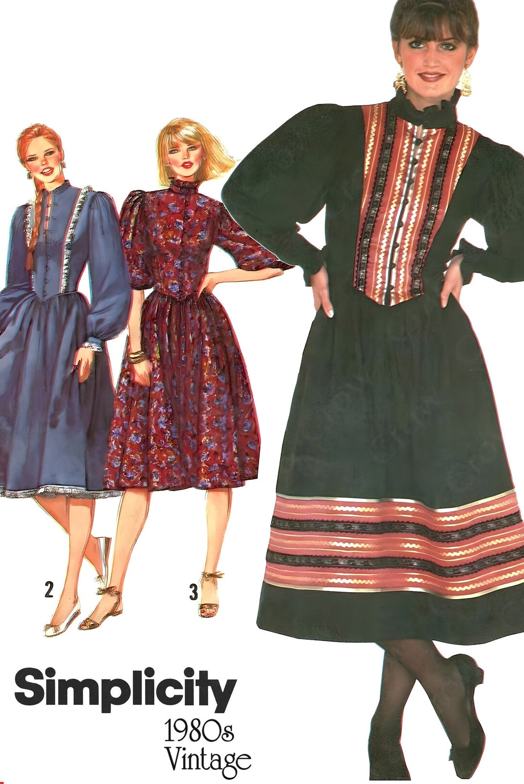 Simplicity 5348 Sewing Pattern for Misses Vintage 80s Pullover Fitted ...