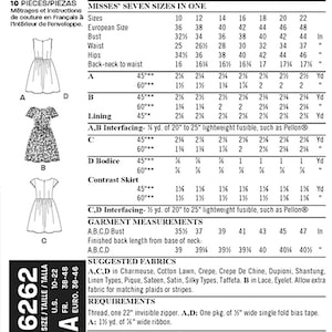 New Look 6262 Sewing Pattern Misses Classic Dress With Neckline and ...
