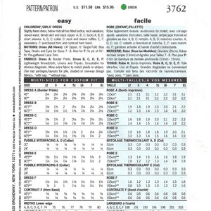 Butterick 3762 Sewing Pattern for Six Sew Easy Girls Slightly Flared ...