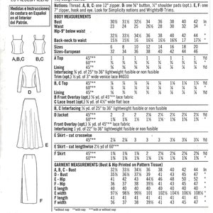 Simplicity 7010 Sewing Pattern Misses Tops Jacket and Flared and Slim ...