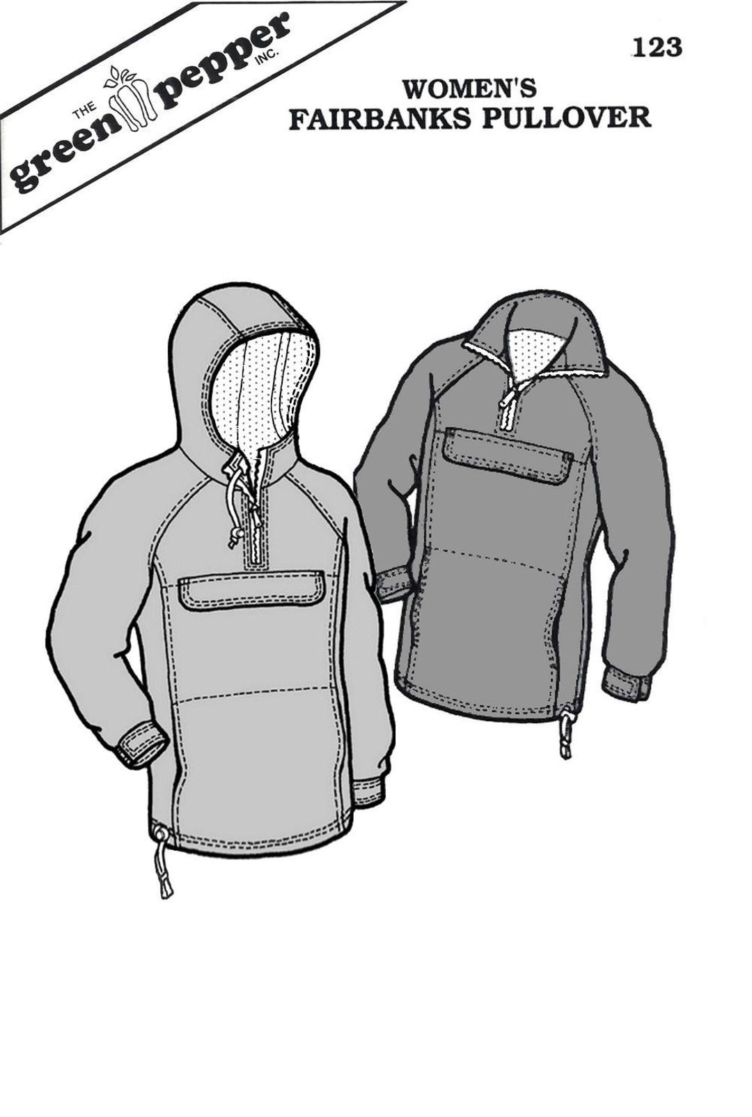 The Green Pepper 123 Sewing Pattern or Misses Fairbanks Pullover Sz 6 ...