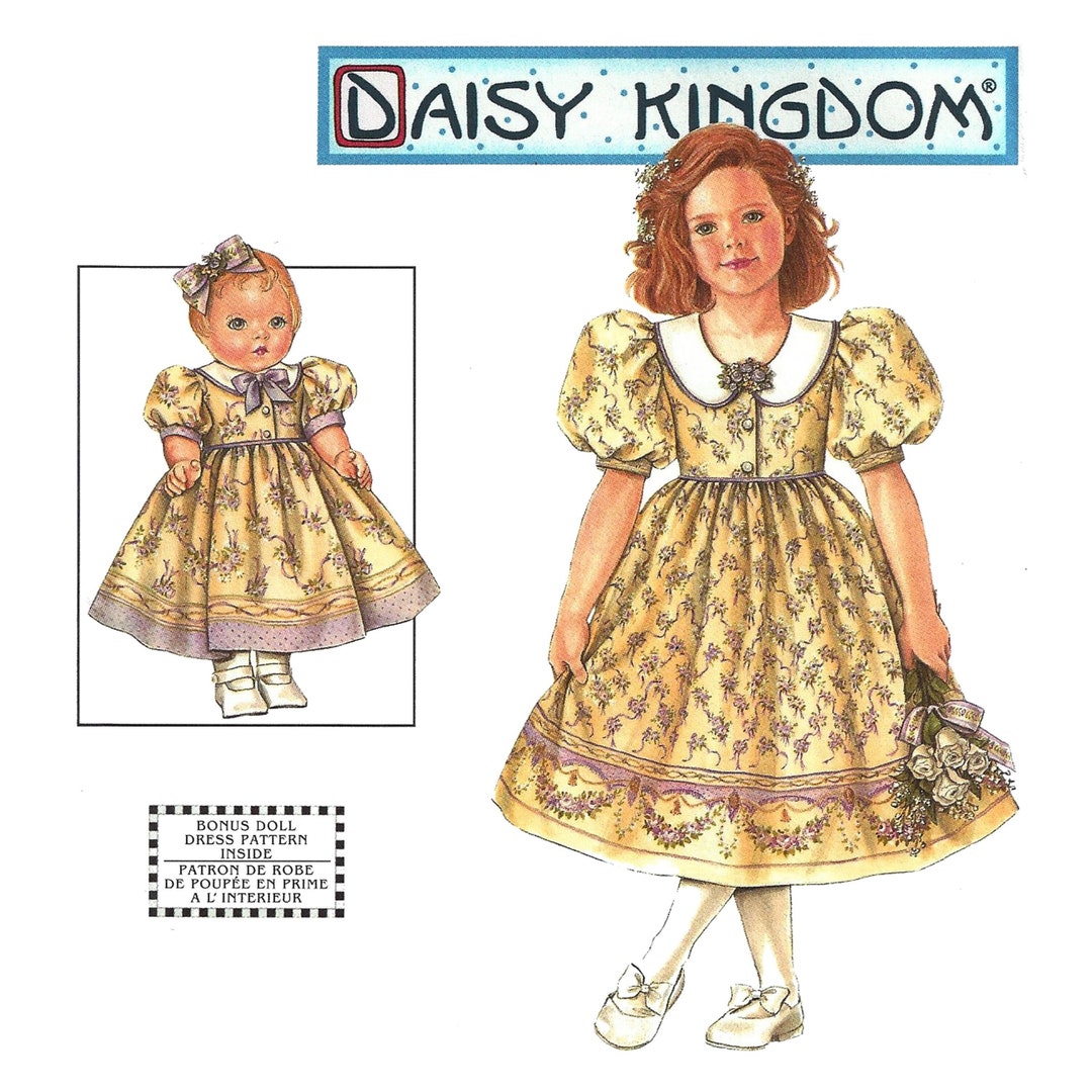 Simplicity 9040 Sewing Pattern Daisy Kingdom Girls Dress and Doll Dress ...