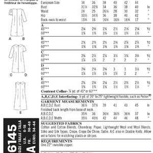 New Look 6145 Sewing Pattern Misses Knee Length Dresses Wide Round ...