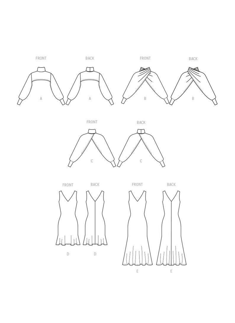 Mccalls M8348 Sewing Pattern Misses Knit Dress and Shrug Styled in ...