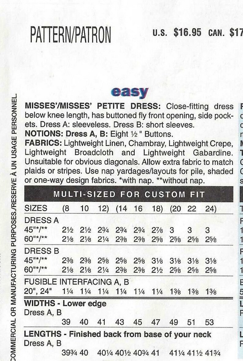 Butterick B4185 Sewing Pattern Chetta B Easy Close-fitting Fly - Etsy