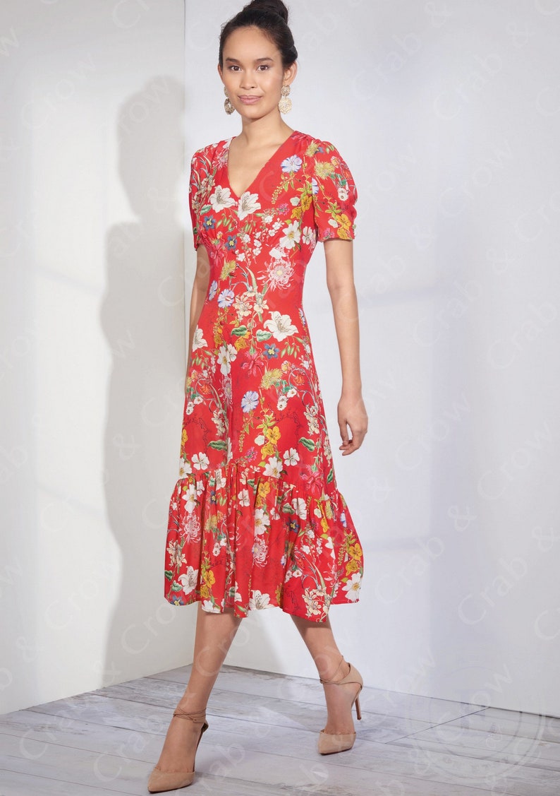 Simplicity S8875 Sewing Pattern Misses Flounce Interest - Etsy