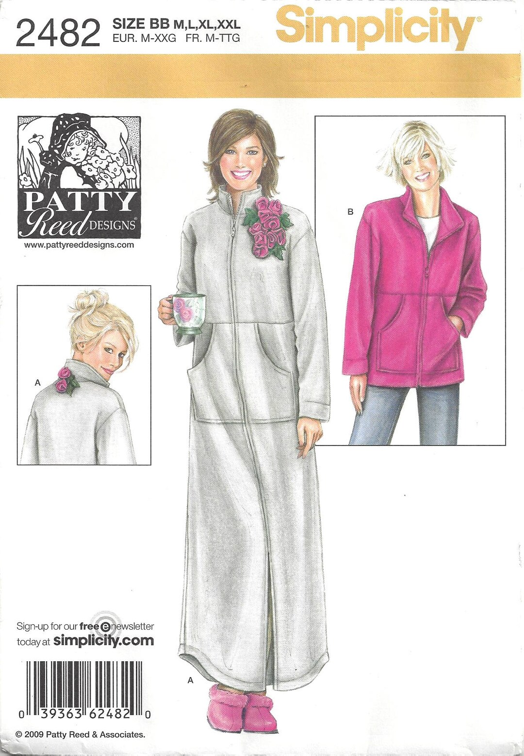 Simplicity 2482 Sewing Pattern Misses Lounge Wear in Two Lengths ...