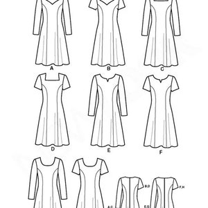 New Look 6567 Sewing Pattern for Misses Dress With Neckline and Sleeve ...
