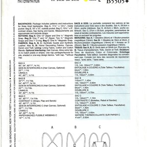 Butterick B5505 Sewing Pattern for Set of Backpacks Modern Designs Uncut - Etsy