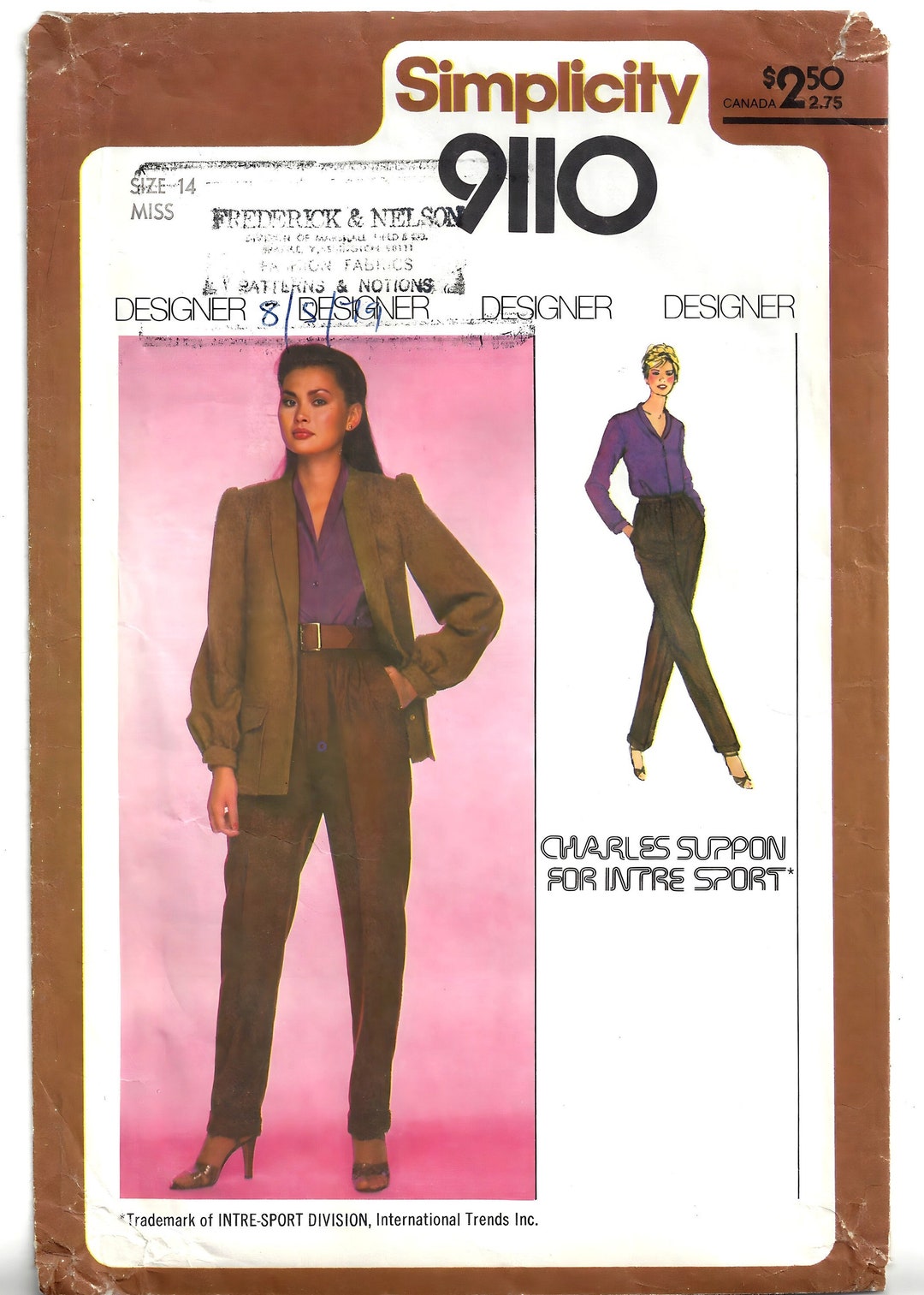 Simplicity 9110 Sewing Pattern Misses Vintage 70s Shawl Collar Jacket ...
