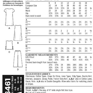 New Look 6461 Sewing Pattern for Misses Easy Dress Tunic Top and ...