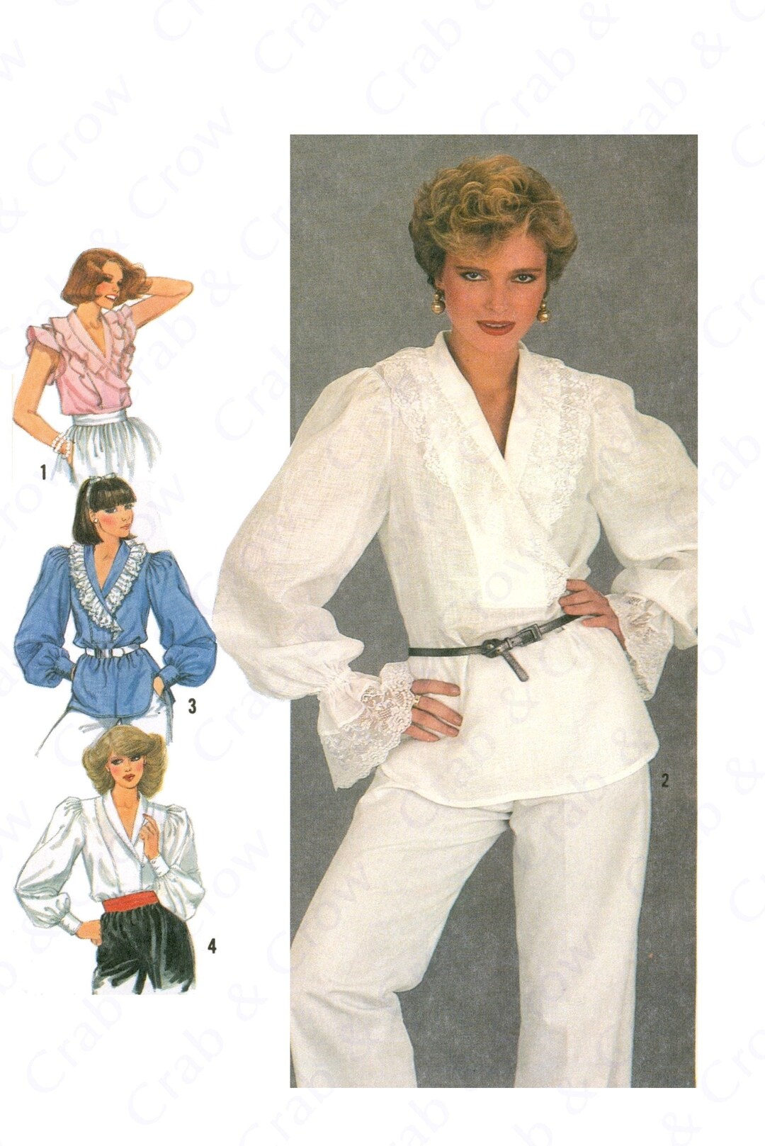 Simplicity 5478 Sewing Pattern for Misses Vintage 80s Easy Fitting ...