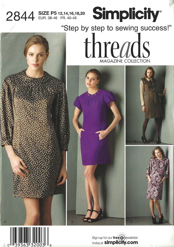 Simplicity 2844 Sewing Pattern Misses Dress in Two Lengths and - Etsy