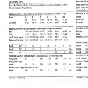 Simplicity S9784 Sewing Pattern Misses Easy to Sew Sleeveless Crop Tops ...