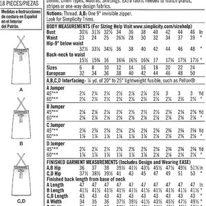 Simplicity 8641 Sewing Pattern Misses Sleeveless Jumper Dress With ...