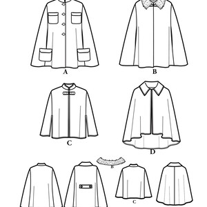 Simplicity 8263 Sewing Pattern Misses Capes and Capelets Four Great ...