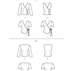 New Look N6601 Sewing Pattern for Misses Side Button or Tie Closure ...