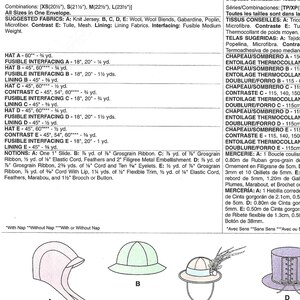 Mccalls M7335 Sewing Pattern for Misses Steampunk Hats Forme Millinery ...
