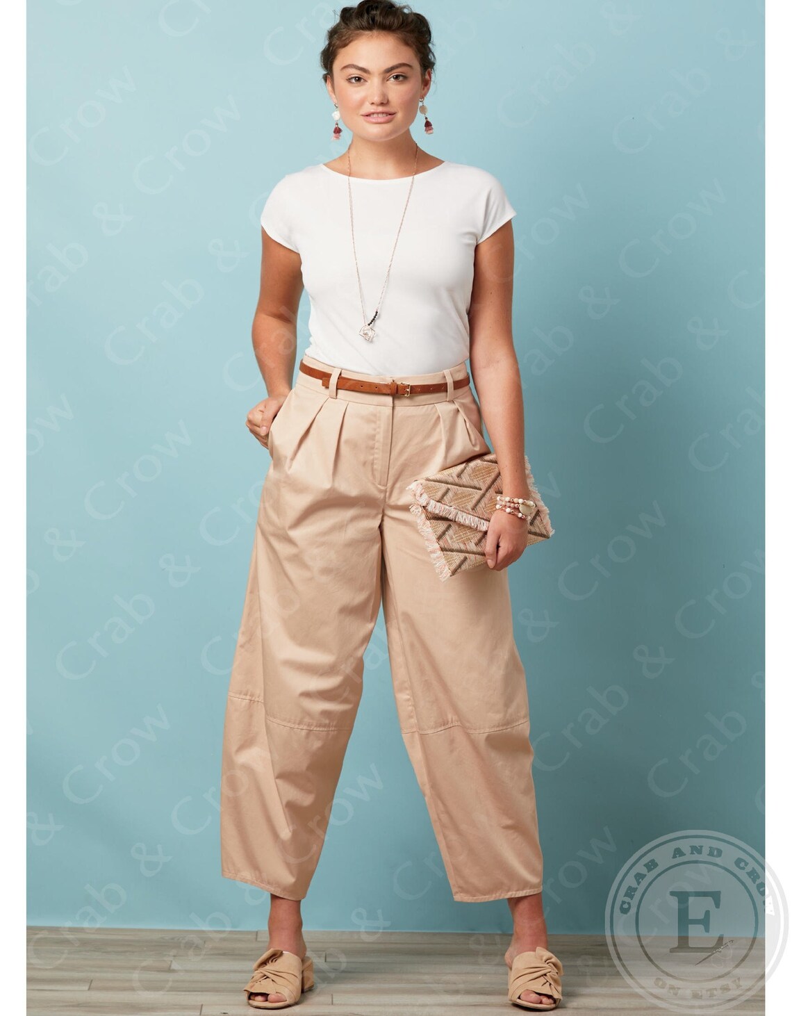 Mccalls M7907 Sewing Pattern Misses Easy Loose Fitting Fly Front Pants ...