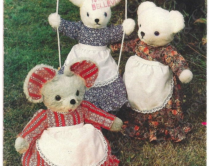 Butterick 431 Sewing Pattern for Stuffed Animals With Clothes Mouse ...
