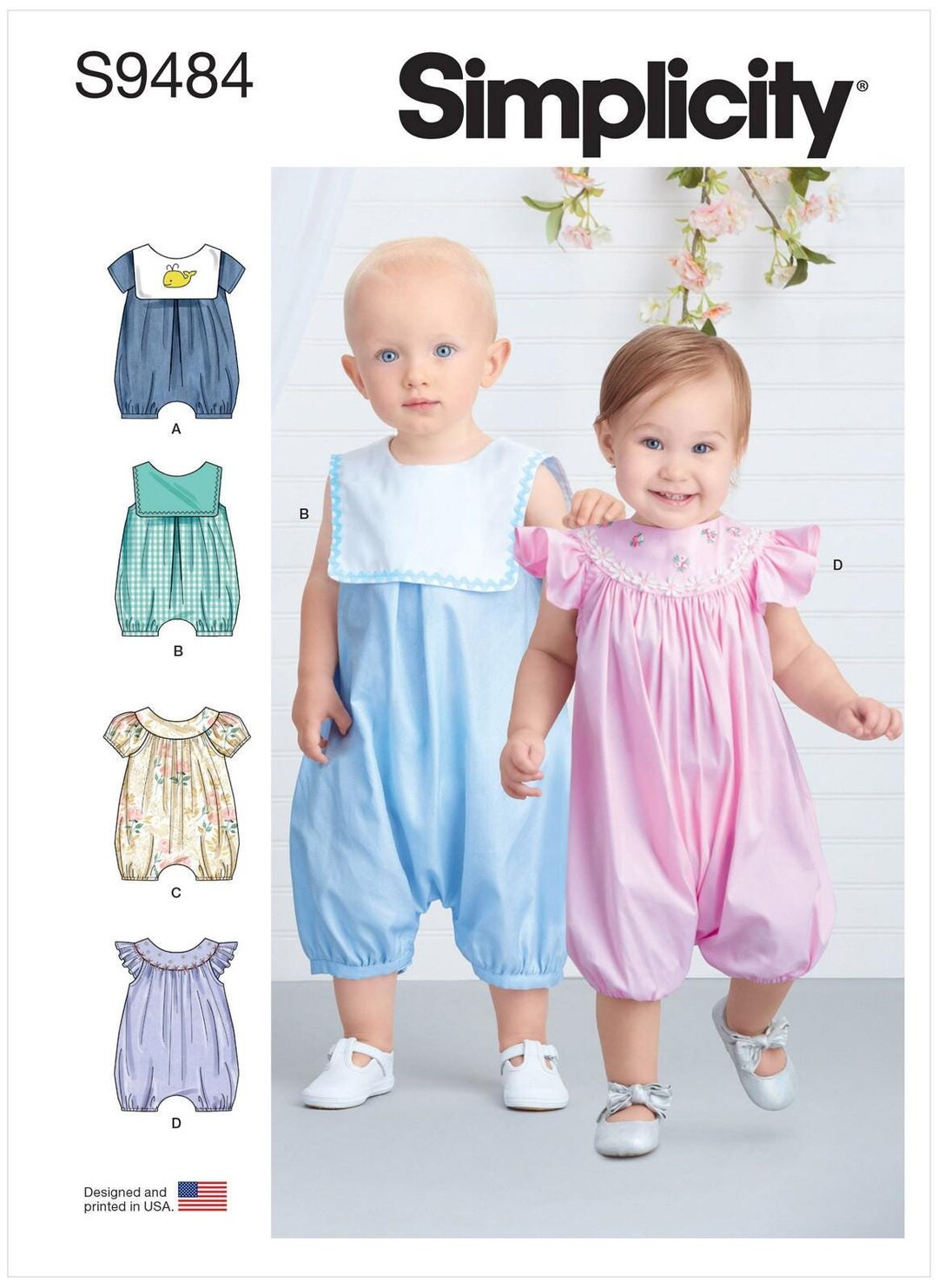 Simplicity S9484 Sewing Pattern for Babies Rompers XXS-L Uncut - Etsy