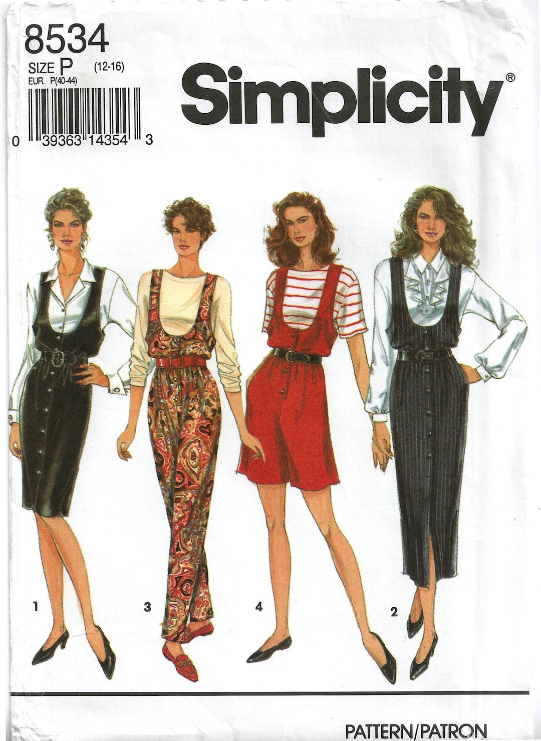 Simplicity 8534 Sewing Pattern Misses Jumper and Jumpsuit in Two ...