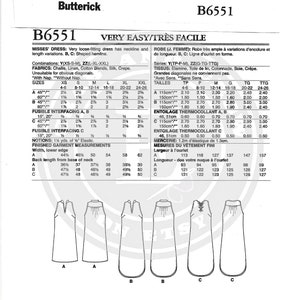 Butterick B6551 Sewing Pattern Misses Fast and Easy Loose Fitting ...