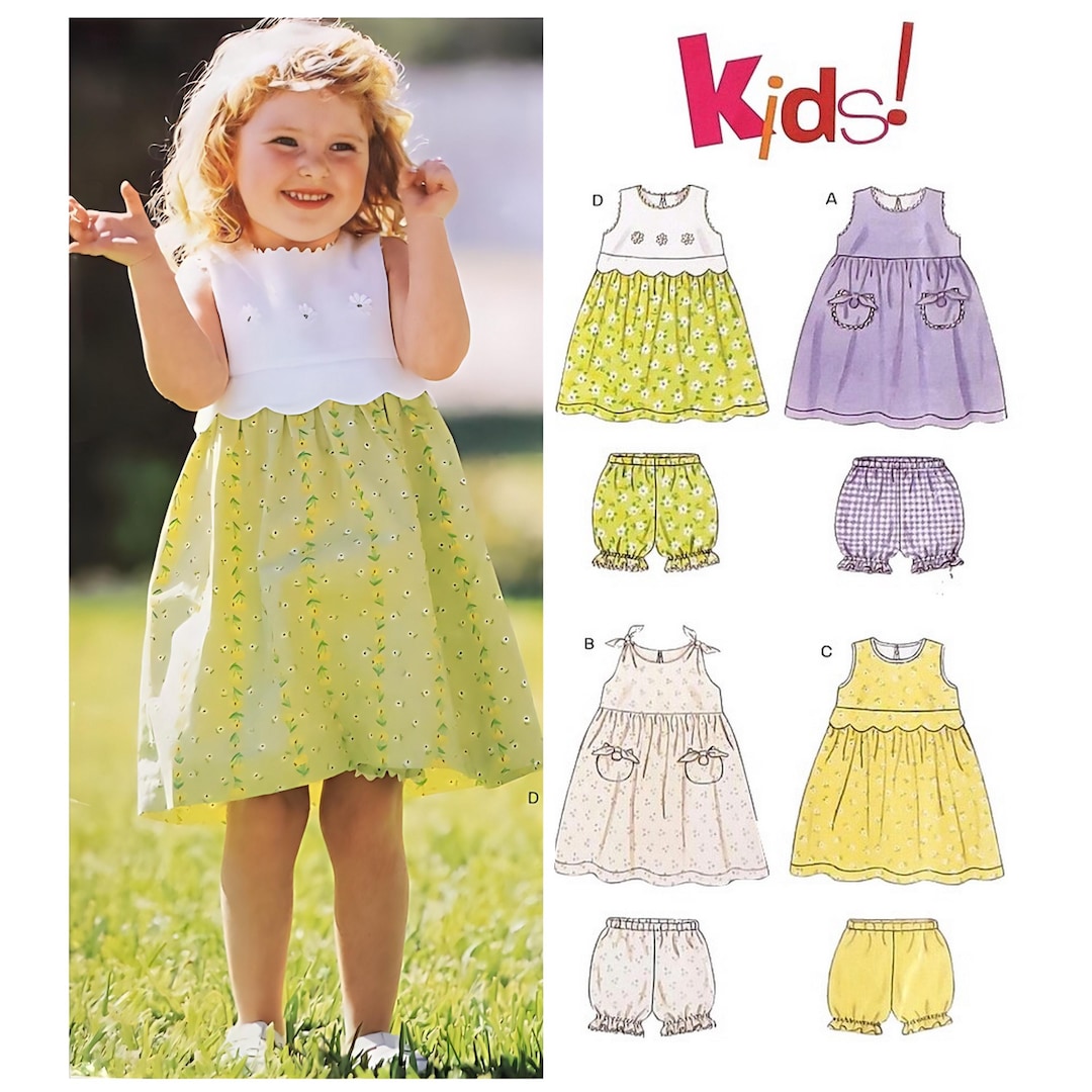 New Look 6767 Sewing Pattern for Toddlers Sleeveless Dresses With ...
