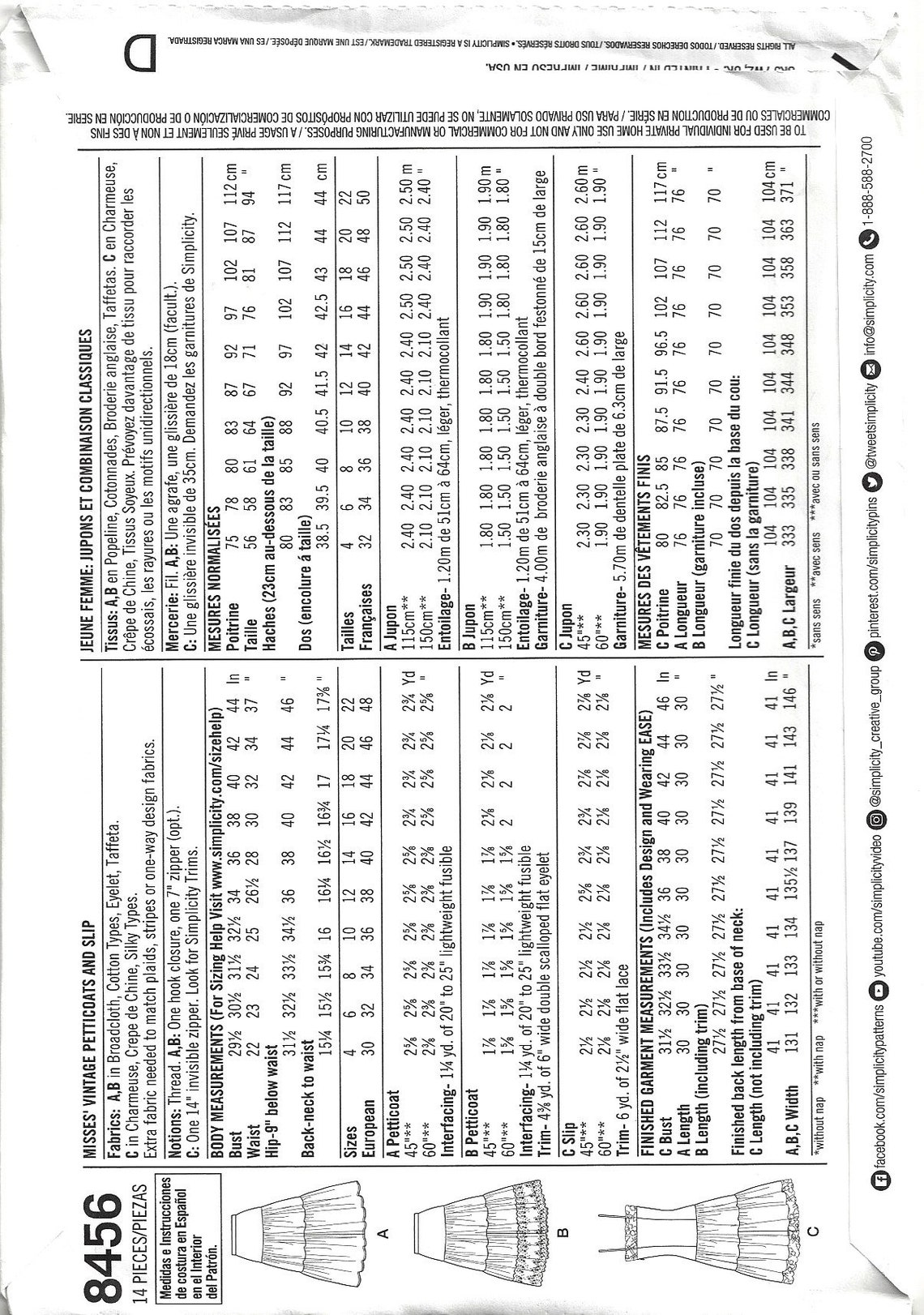 Simplicity 8456 Sewing Pattern Vintage 50s Reproduction for | Etsy