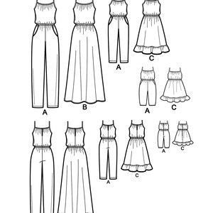 Simplicity 8146 Sewing Pattern Childs and Misses Jumpsuit and Sundress ...
