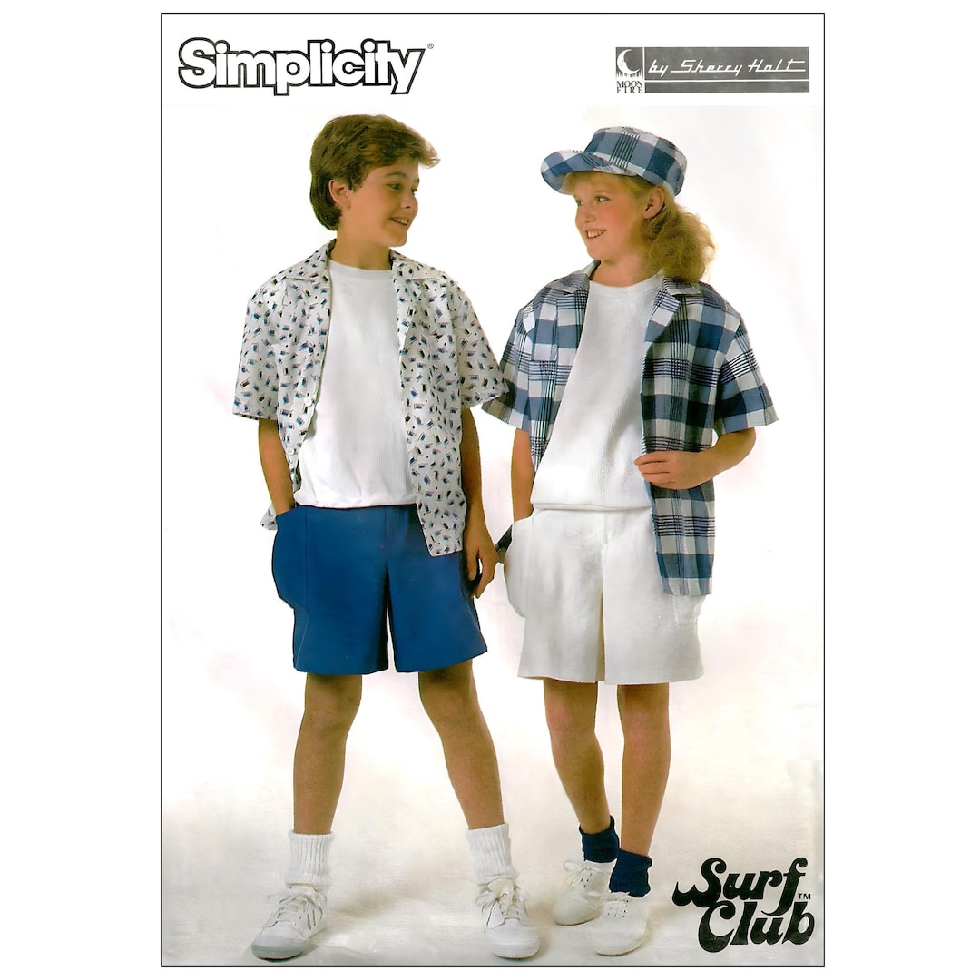 Simplicity 8037 Sewing Pattern for Childs Vintage 80s Unisex Shirt ...