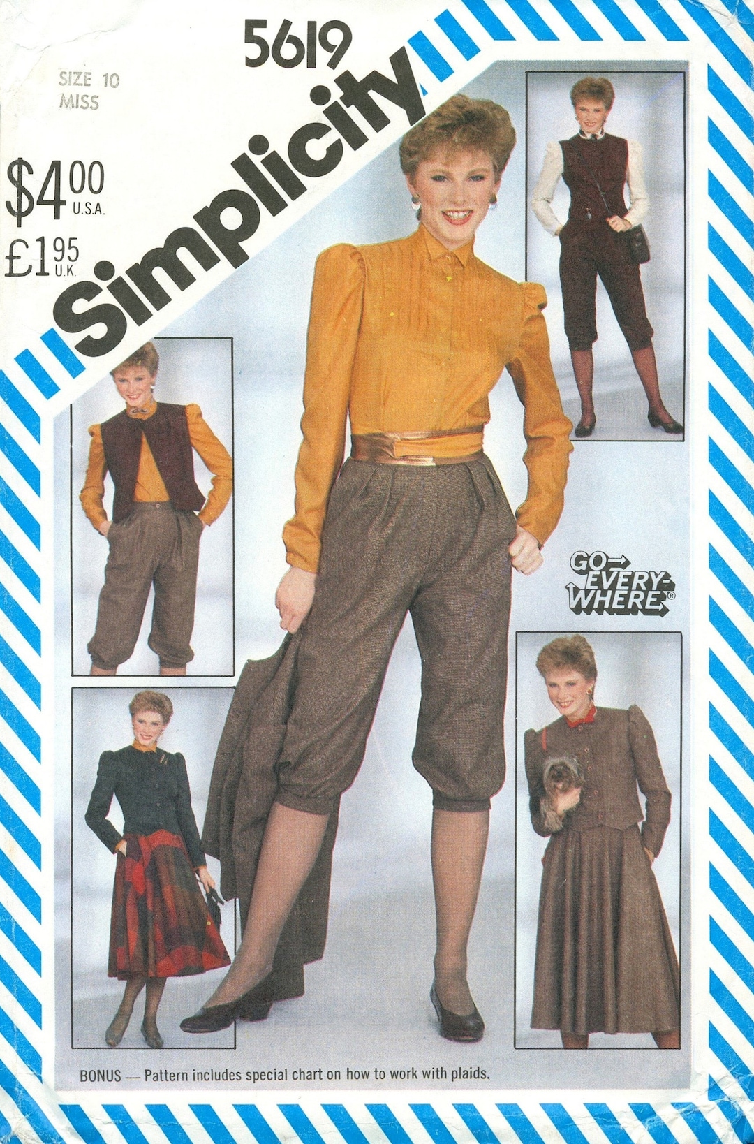 Simplicity 5619 Sewing Pattern for Misses Vintage 80s Knickers - Etsy